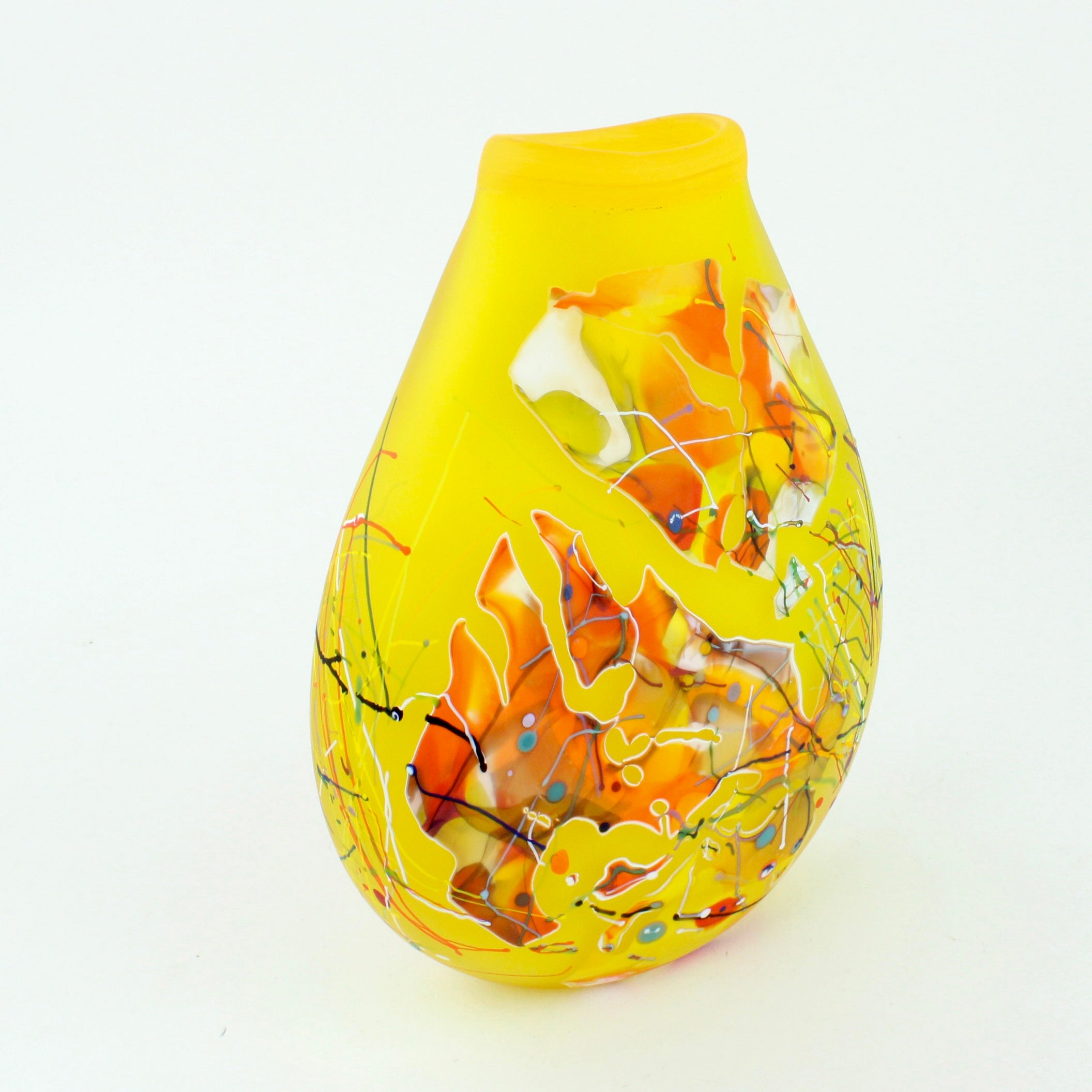 Etched Shard Vase - yellow – Kina NZ Design + Artspace