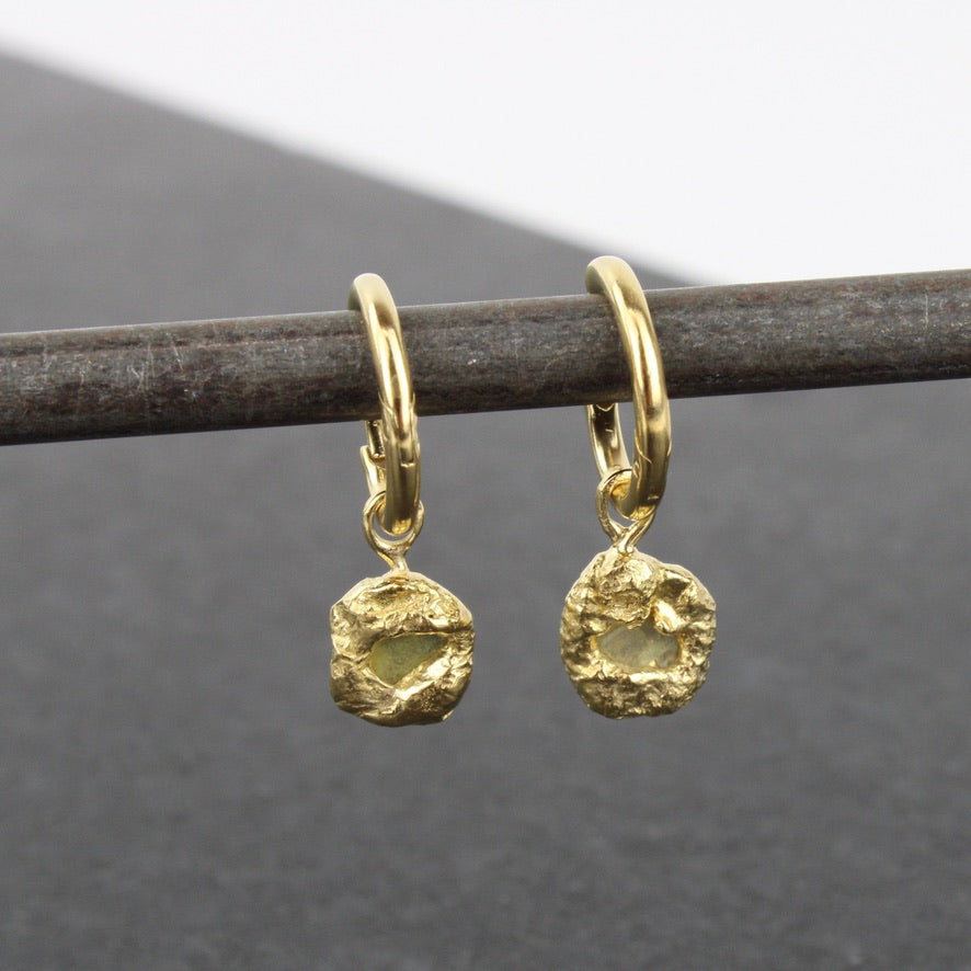Diamond Sliver Nugget Hoops – Kina NZ Design + Artspace