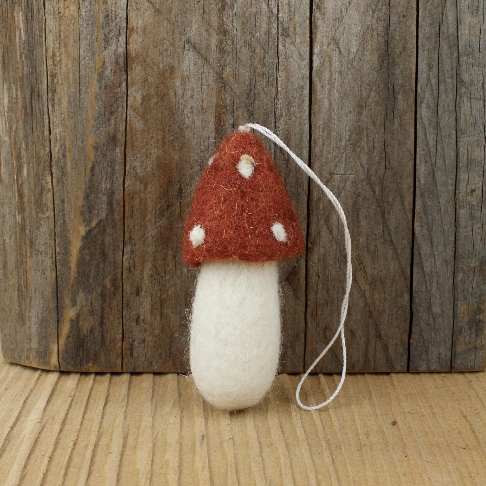 Mushroom Ornament - rust – Kina NZ Design + Artspace