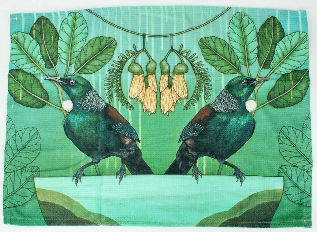 Just the Two of Us Tea Towel – Kina NZ Design + Artspace