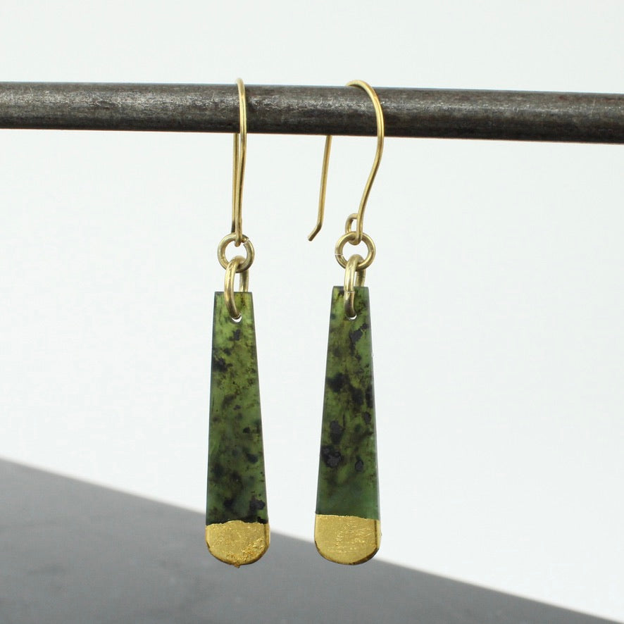 Gold tipped toki earrings – Kina NZ Design + Artspace
