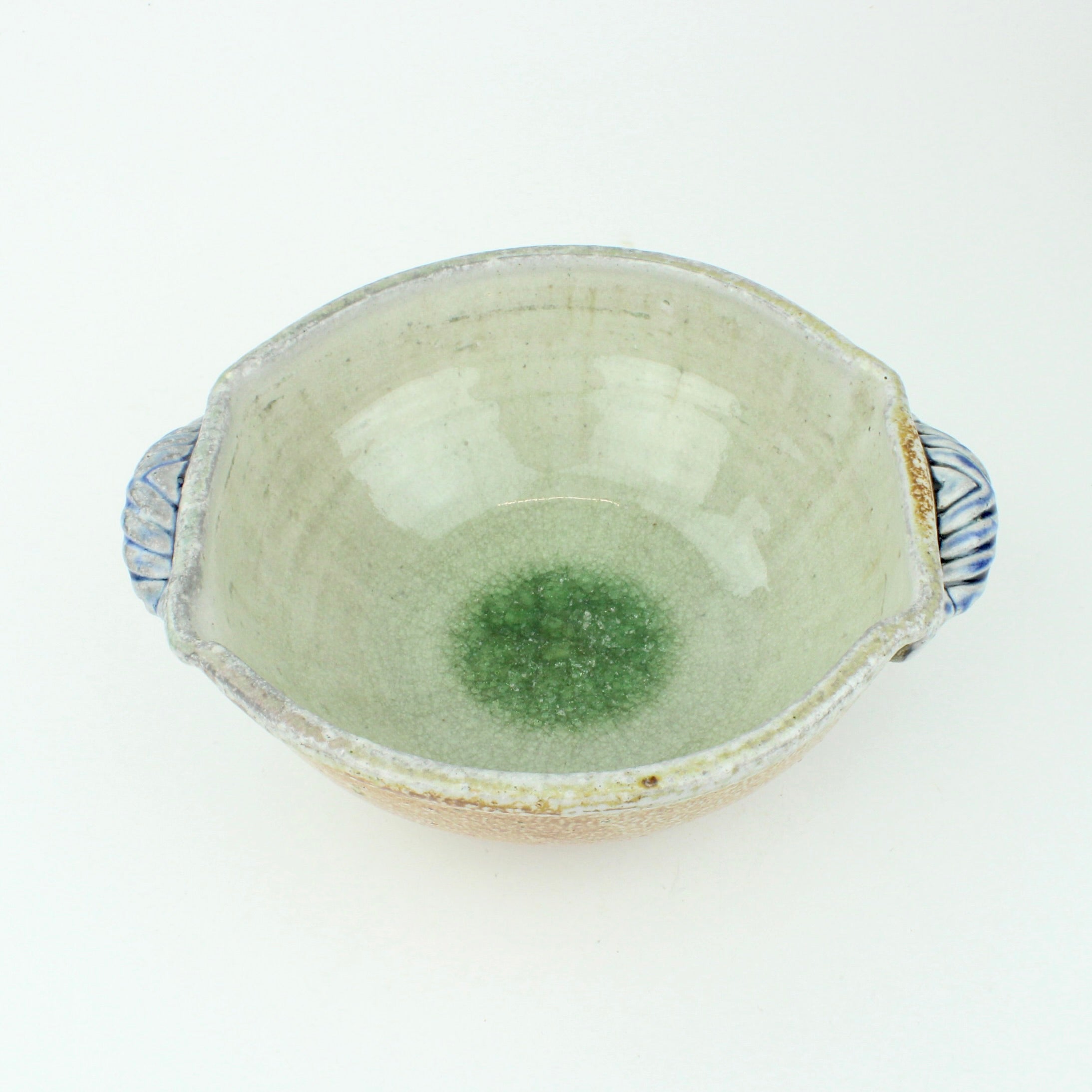 Serving Bowl - blue handles – Kina NZ Design + Artspace