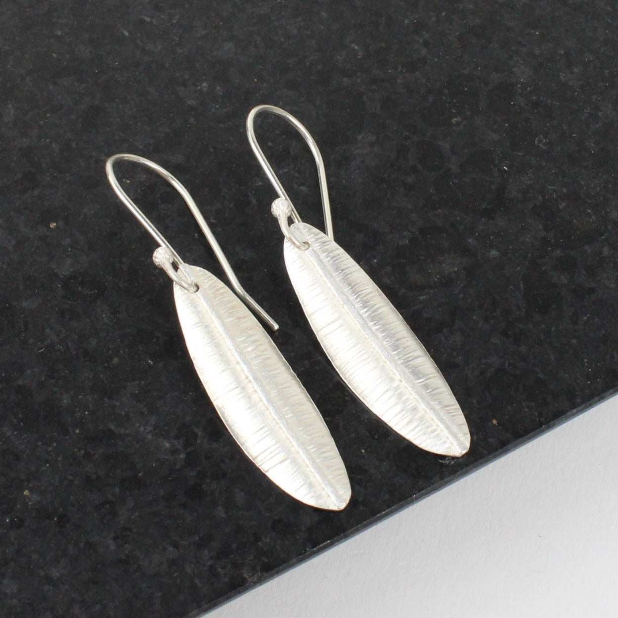 Leaf earrings - matte small – Kina NZ Design + Artspace