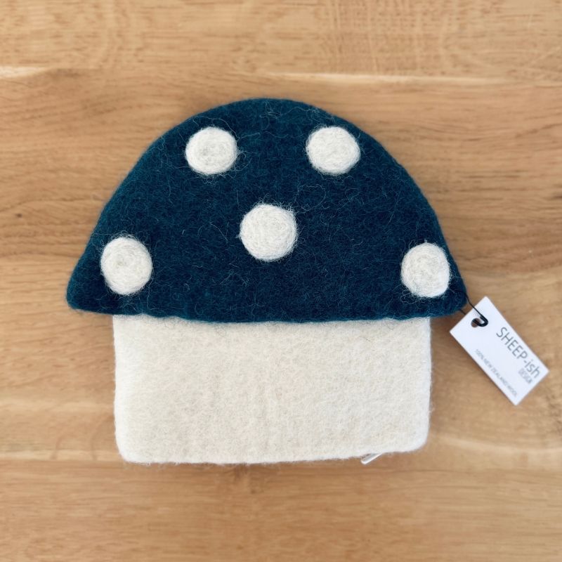 Toadstool Purse - Deep Teal – Kina NZ Design + Artspace