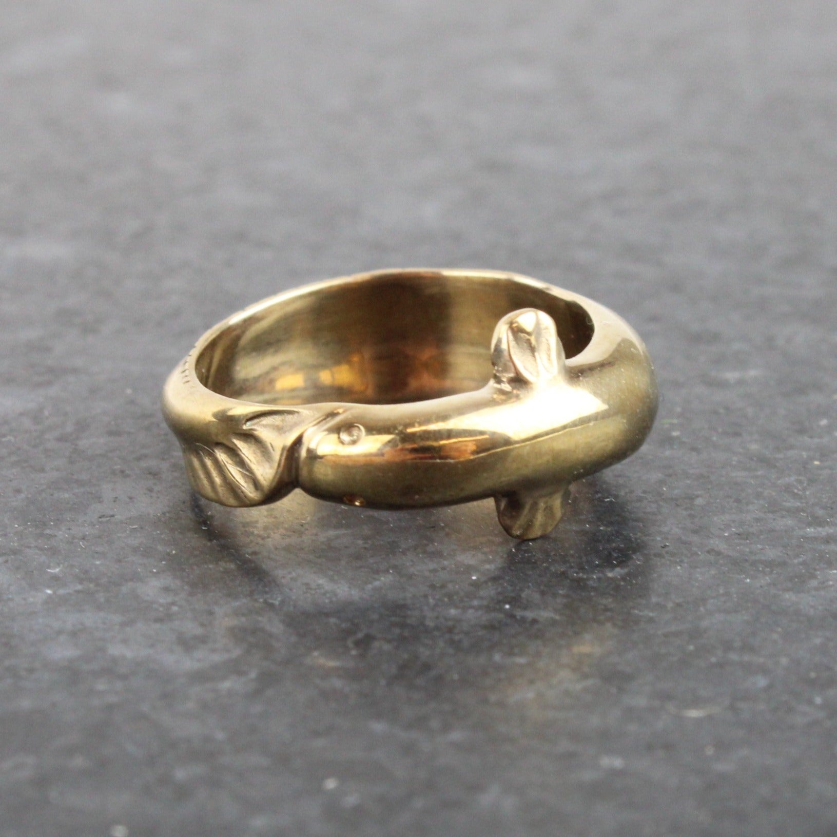 Eel (Tuna) Ring - bright bronze – Kina NZ Design + Artspace