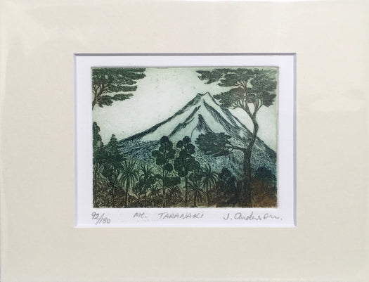 Taranaki Maunga Etching – Kina NZ Design + Artspace