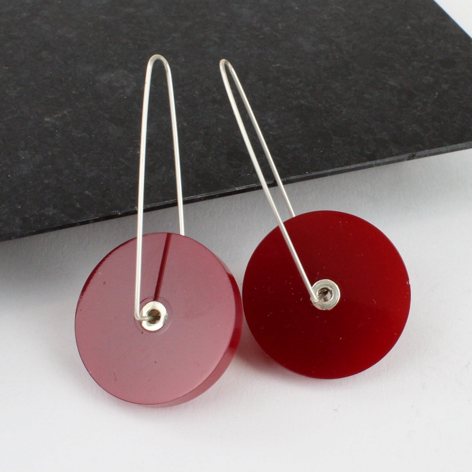 Circle earrings - red – Kina NZ Design + Artspace