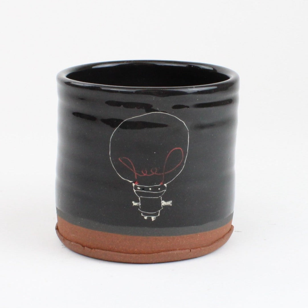 Light bulb mug - black – Kina NZ Design + Artspace