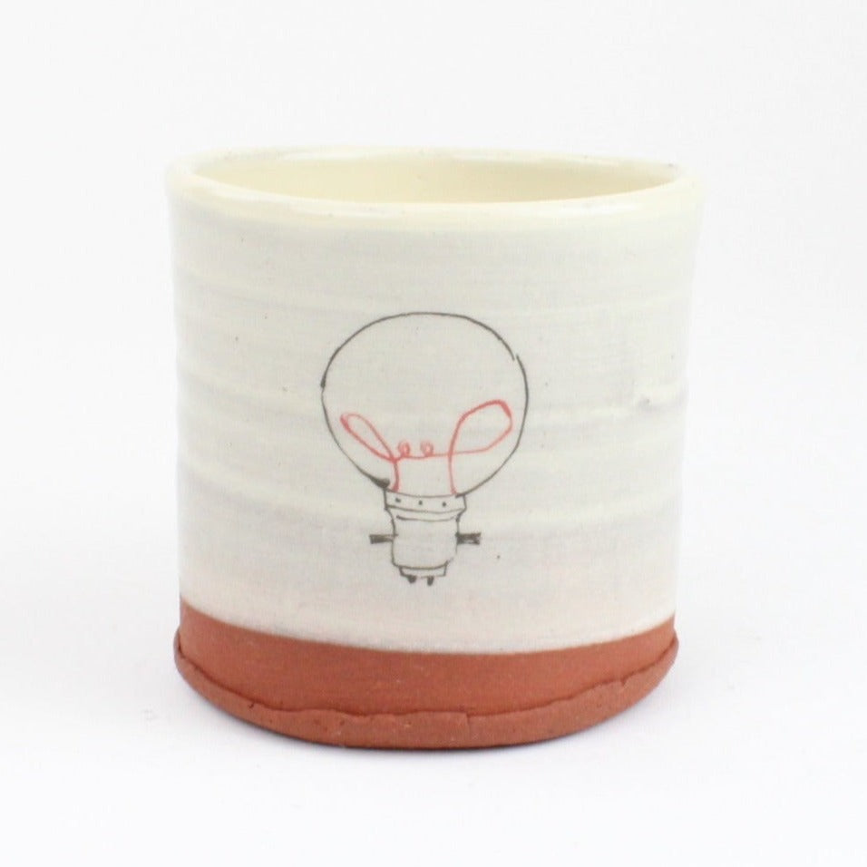 Light bulb mug - cream – Kina NZ Design + Artspace